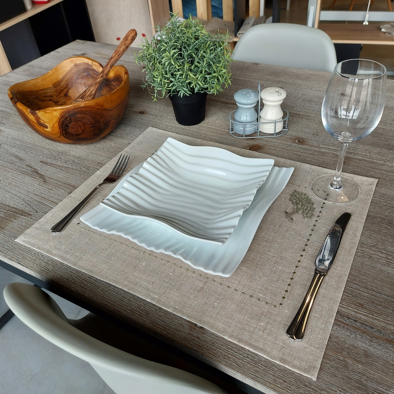 Set de Table - Lin Enduit - Fabriqué en France - AU FIL DU LIN